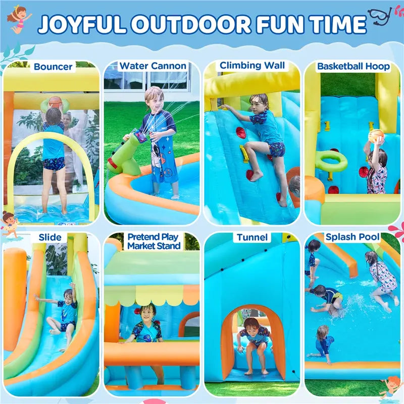 AIRLOOM™ 8-in-1 inflatable trampoline with a blower. – My Store