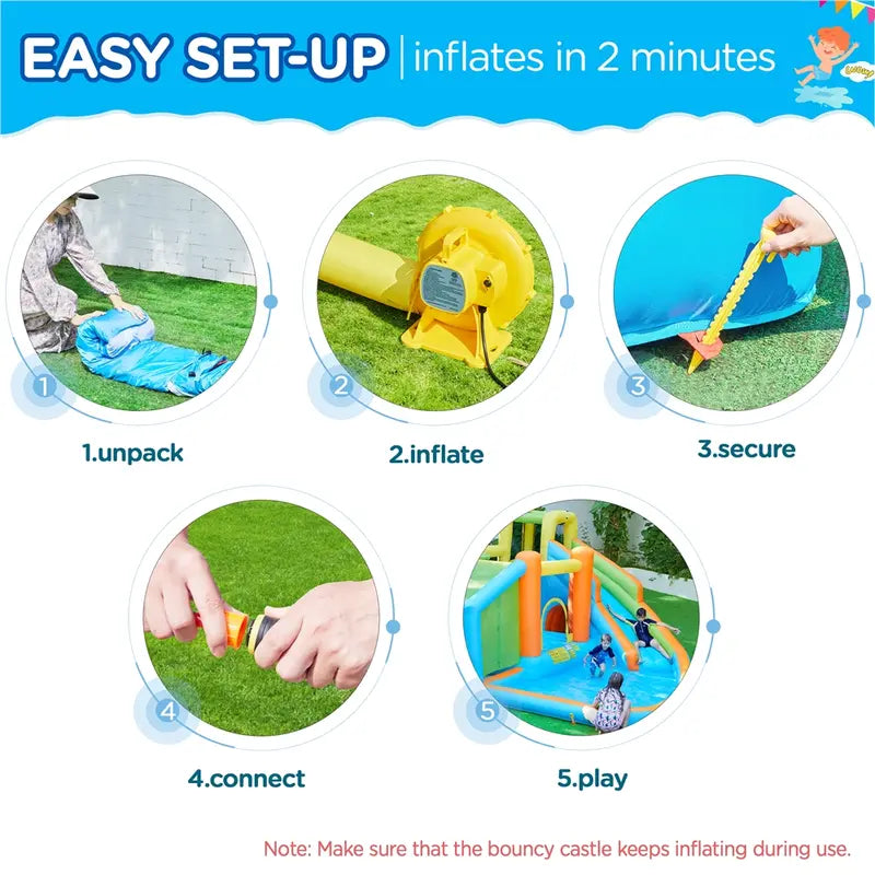 AIRLOOM™ 8-in-1 inflatable trampoline with a blower. – My Store